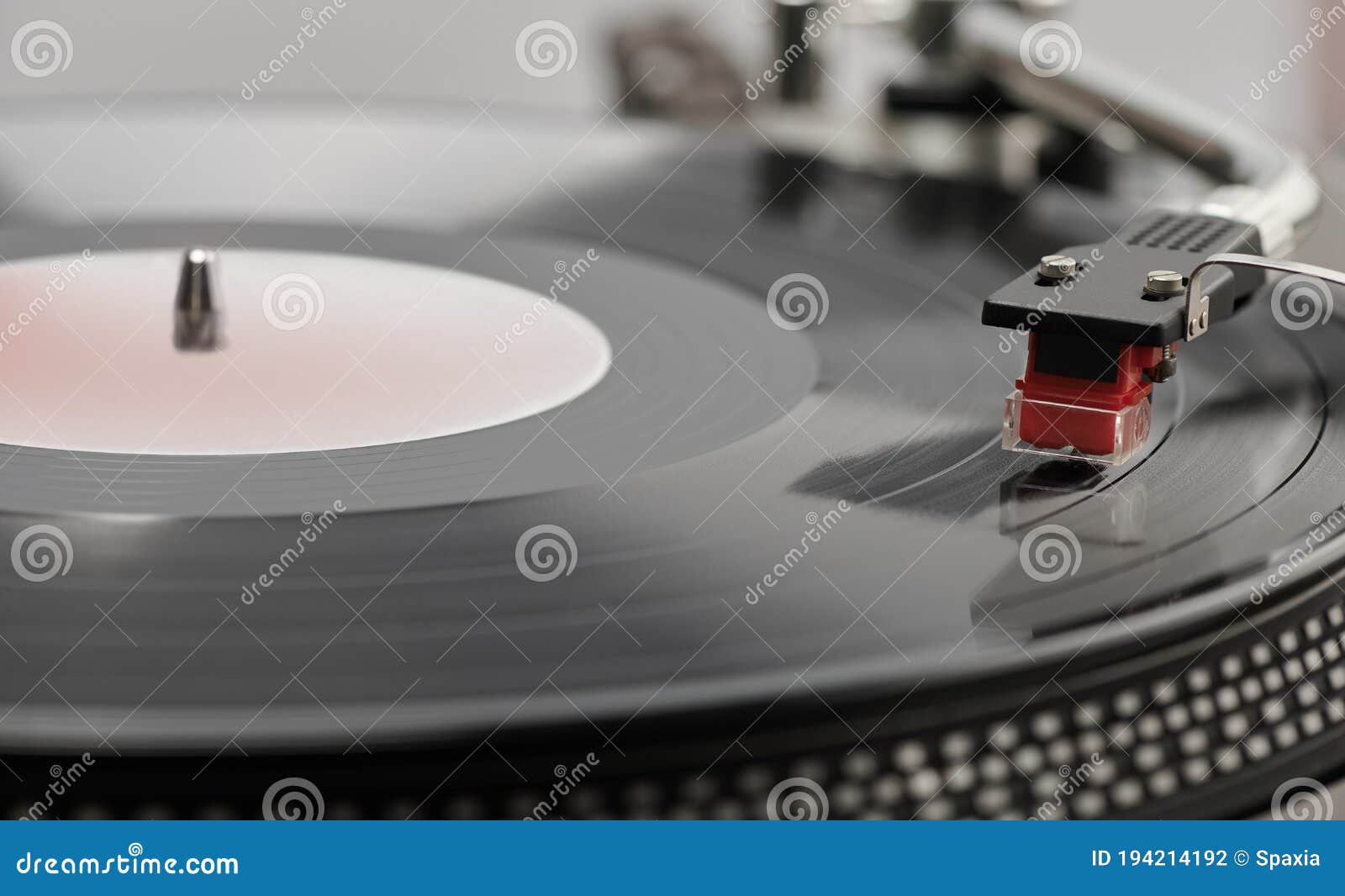 Turntable is Playing Vinyl LP Record Stock Photo - Image of technology ...