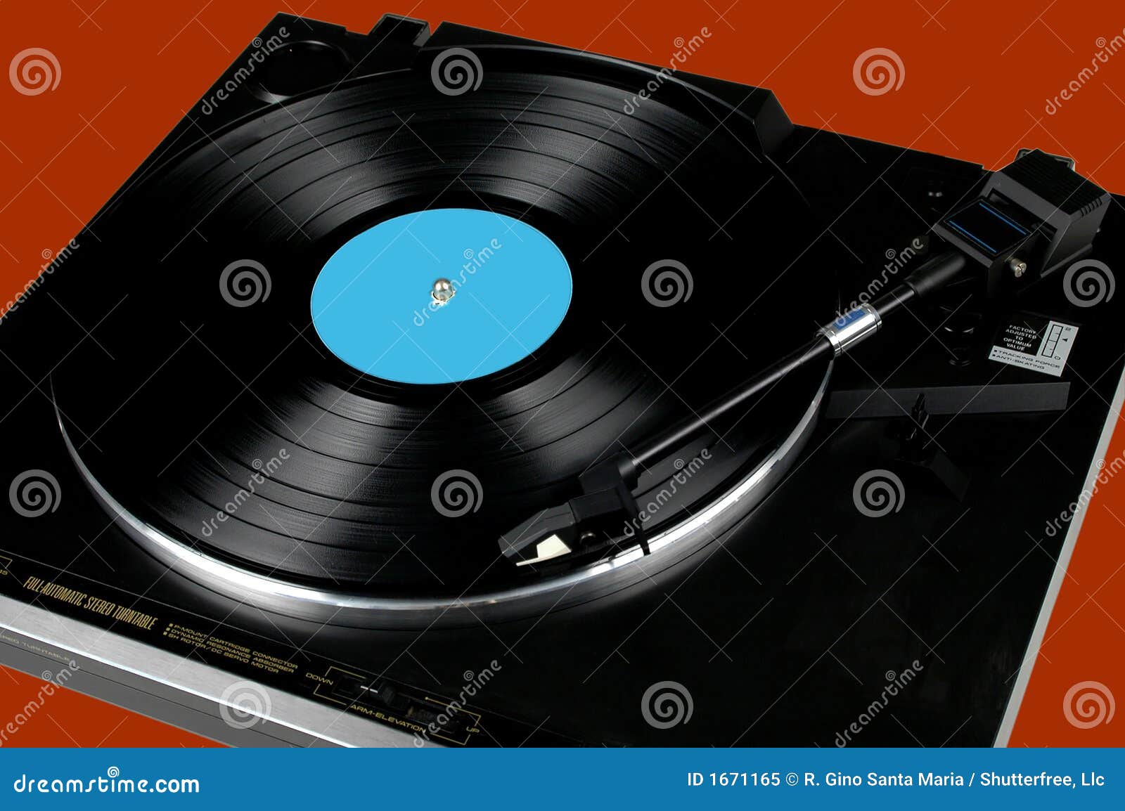 Turntable and Record stock image. Image of plate, techno - 1671165
