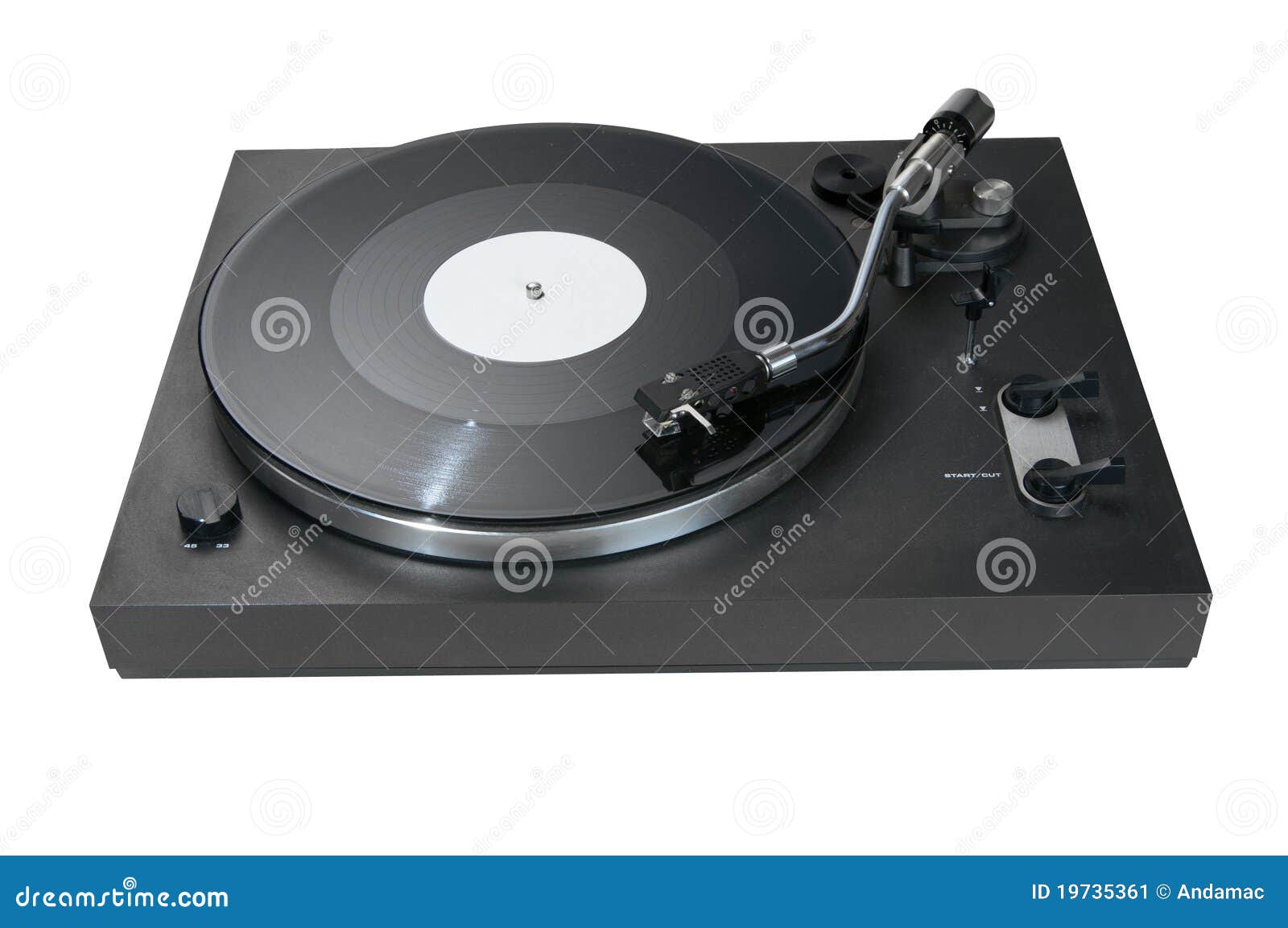 Turntable with a Record Including Path Stock Image - Image of ...