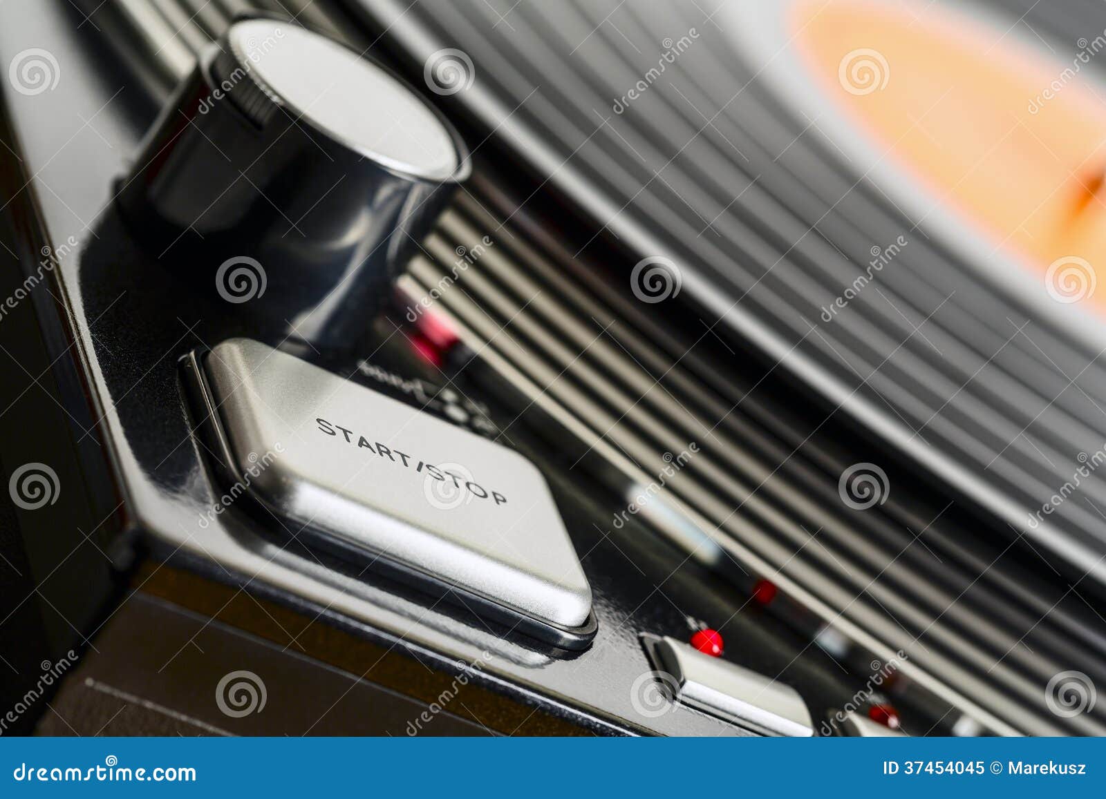 Turntable Rotates and Start Stop Button Stock Image - Image of revolve ...