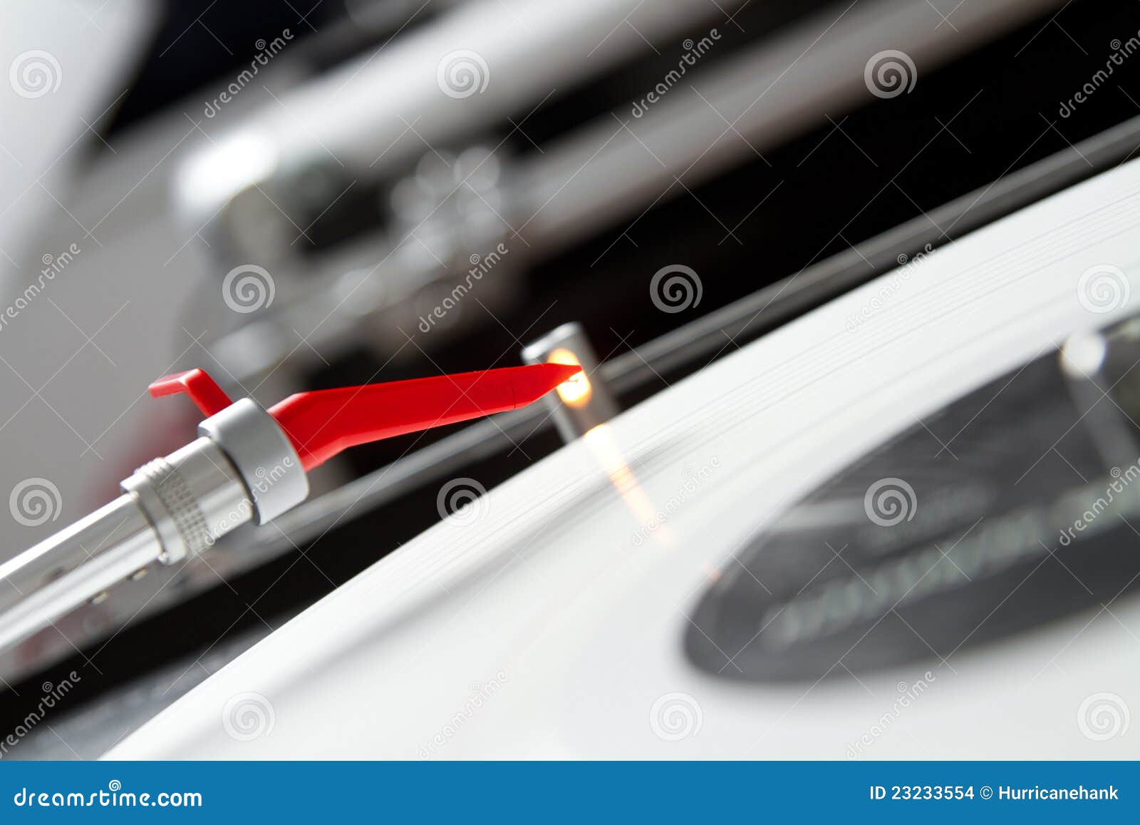 Turntable tonearm closeup stock photo. Image of field - 23233554