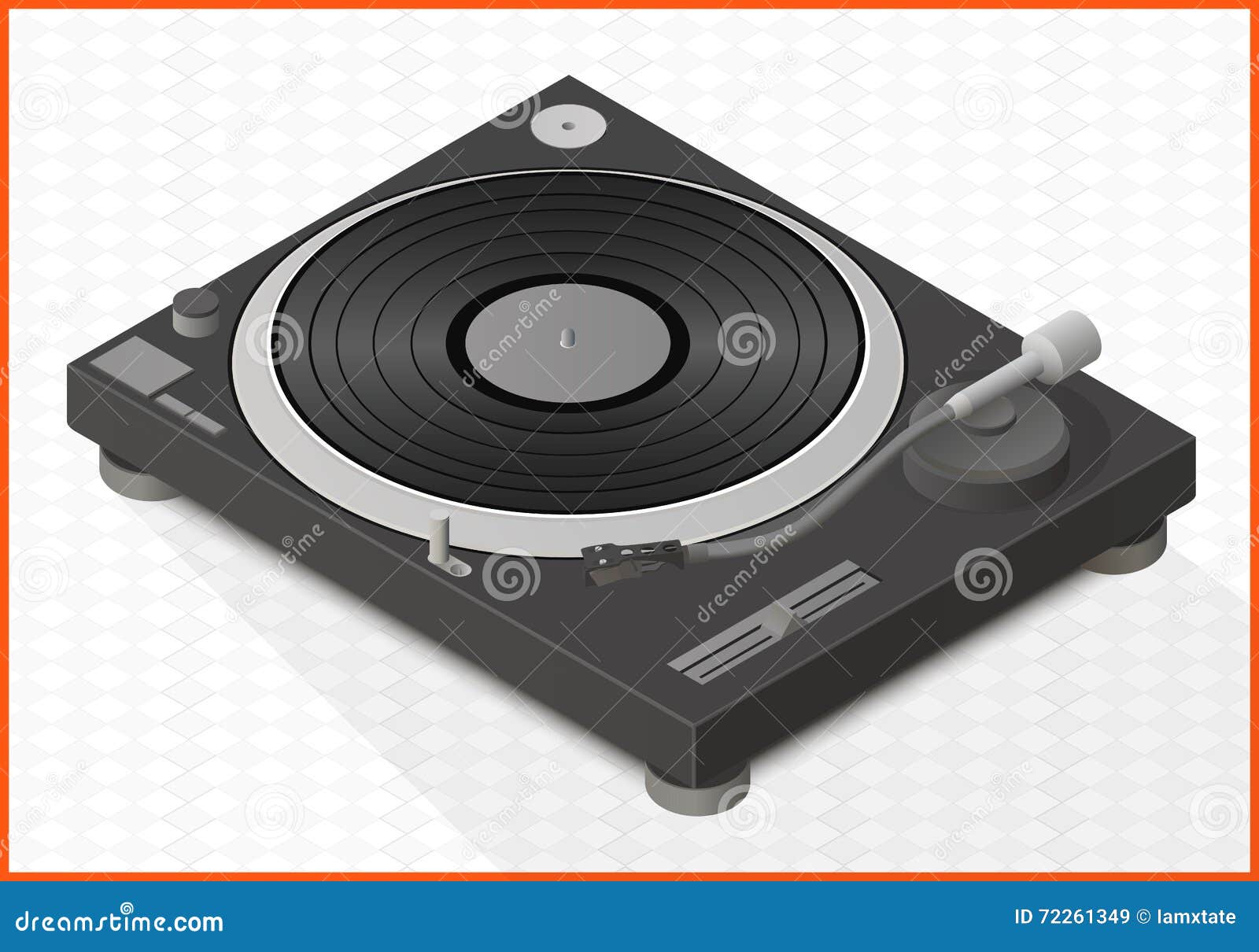 Turntable Vector 3d Illustration Stock Vector - Illustration of ...