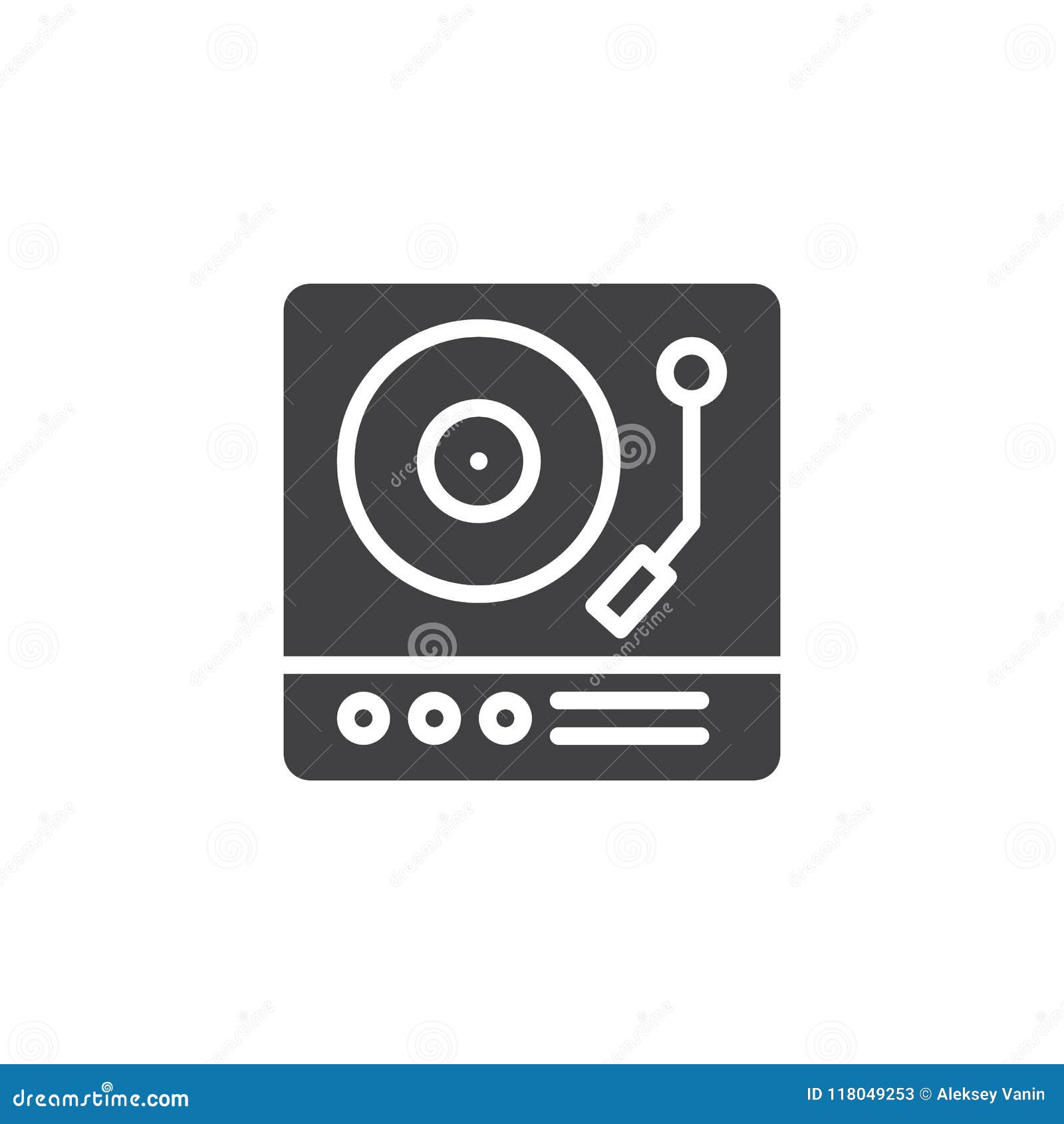 Turntable vector icon stock vector. Illustration of glyph - 118049253