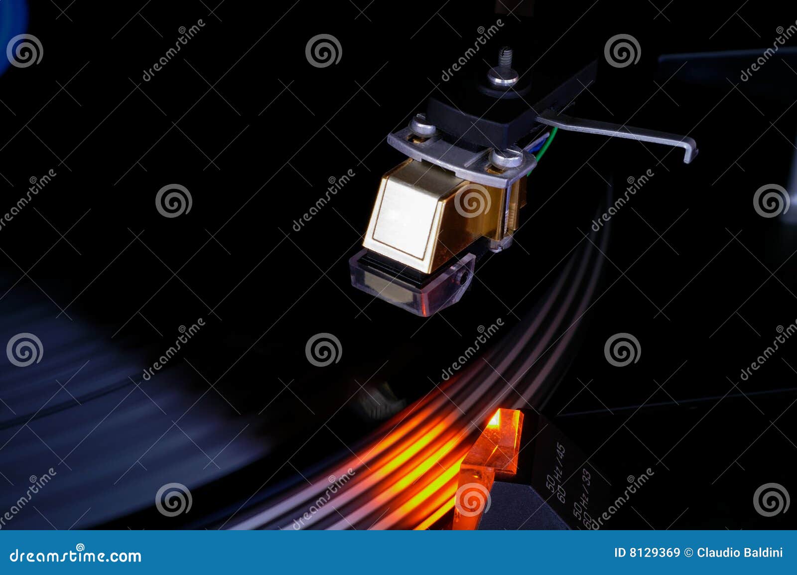 Turntable Vinyl Disk Pickup Cartridge Stock Image - Image of speed ...