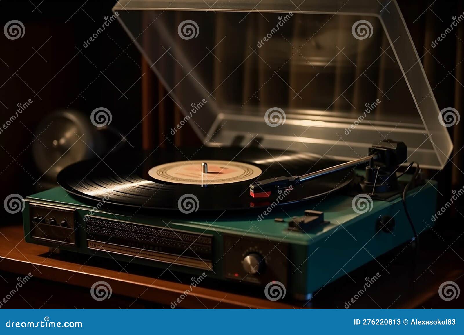 Turntable of Vinyl Records the Player is Single-line, Color, Art Stock ...