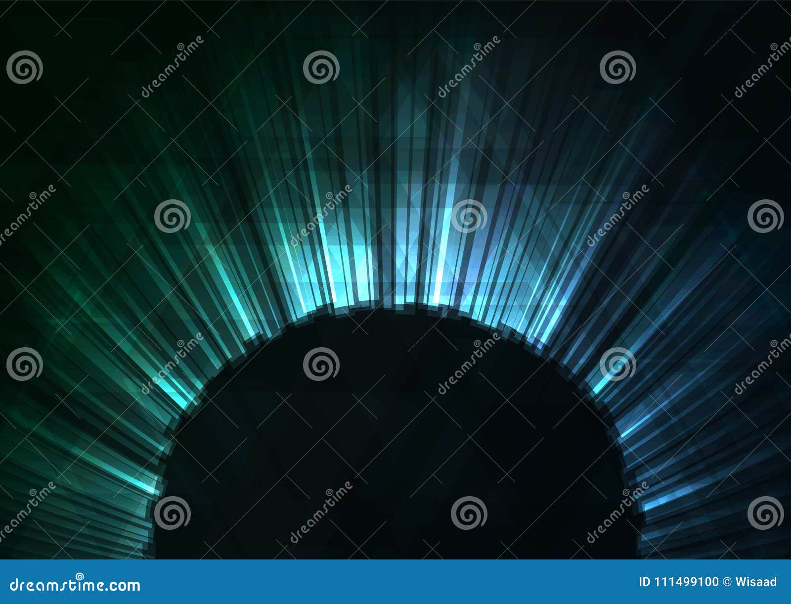 Turquoise Abstract Circle Layer Bloom Bar Background Stock Vector ...