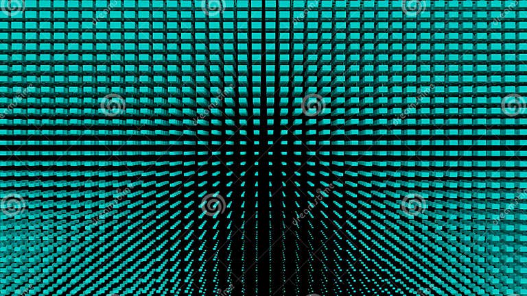 Turquoise Abstraction with Lots of Small Rectangular Cubes. Interesting ...
