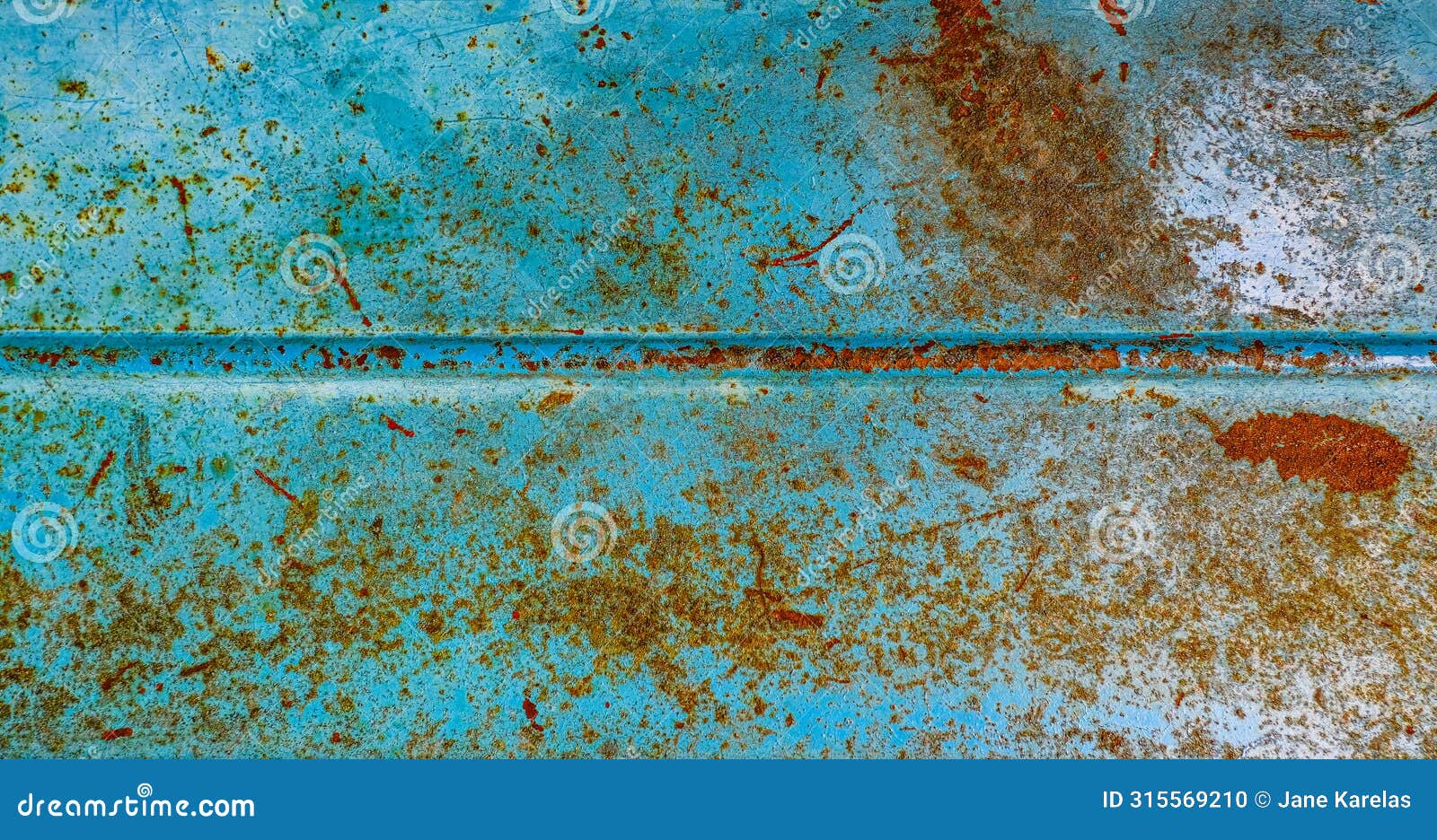 Turquoise Aluminum Panel with Rust Texture Stock Photo - Image of rusty ...