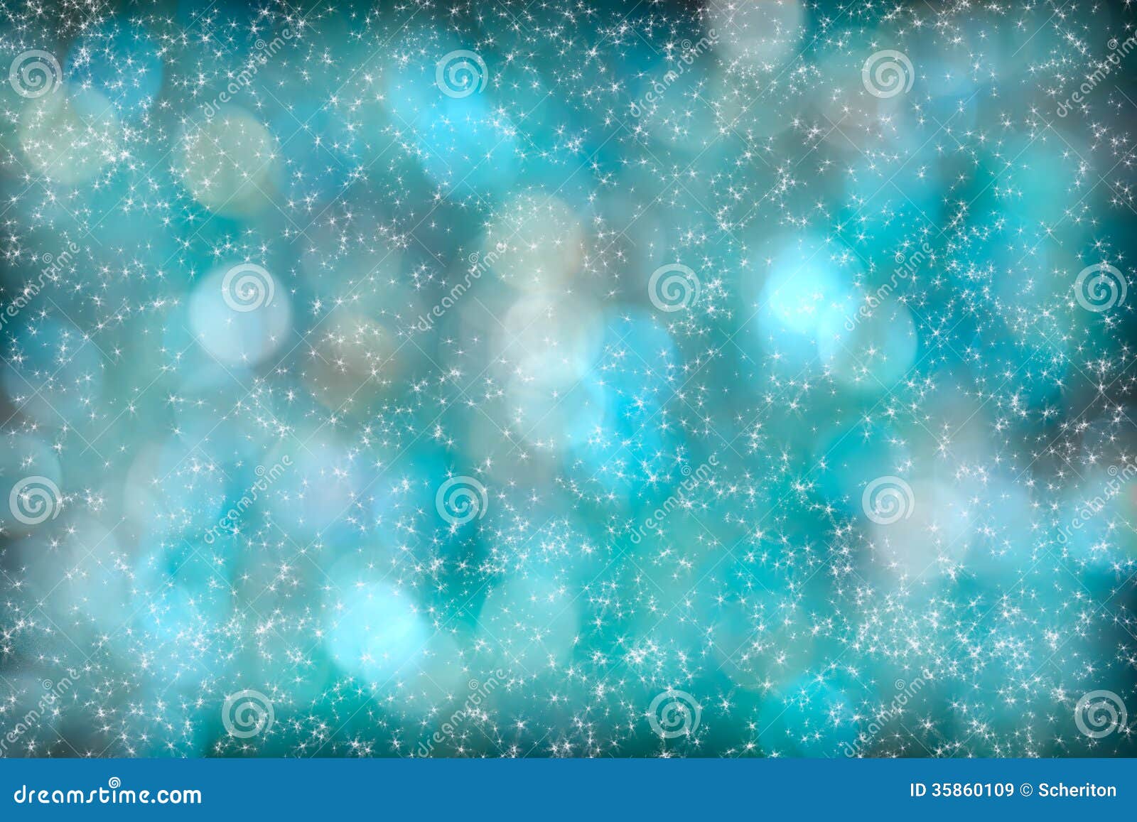Turquoise Aqua Abstract Starlight Bokeh Background Stock Illustration ...