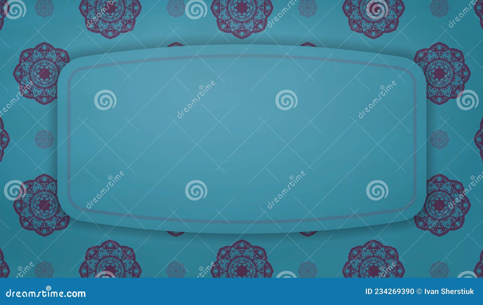 Turquoise Background with Indian Purple Pattern and Place Under Your ...