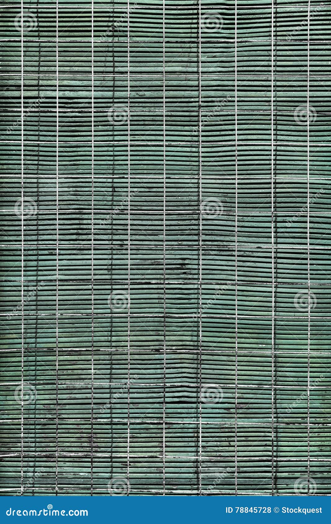 Turquoise Bamboo Window Screen Stock Photo - Image of background, rough ...