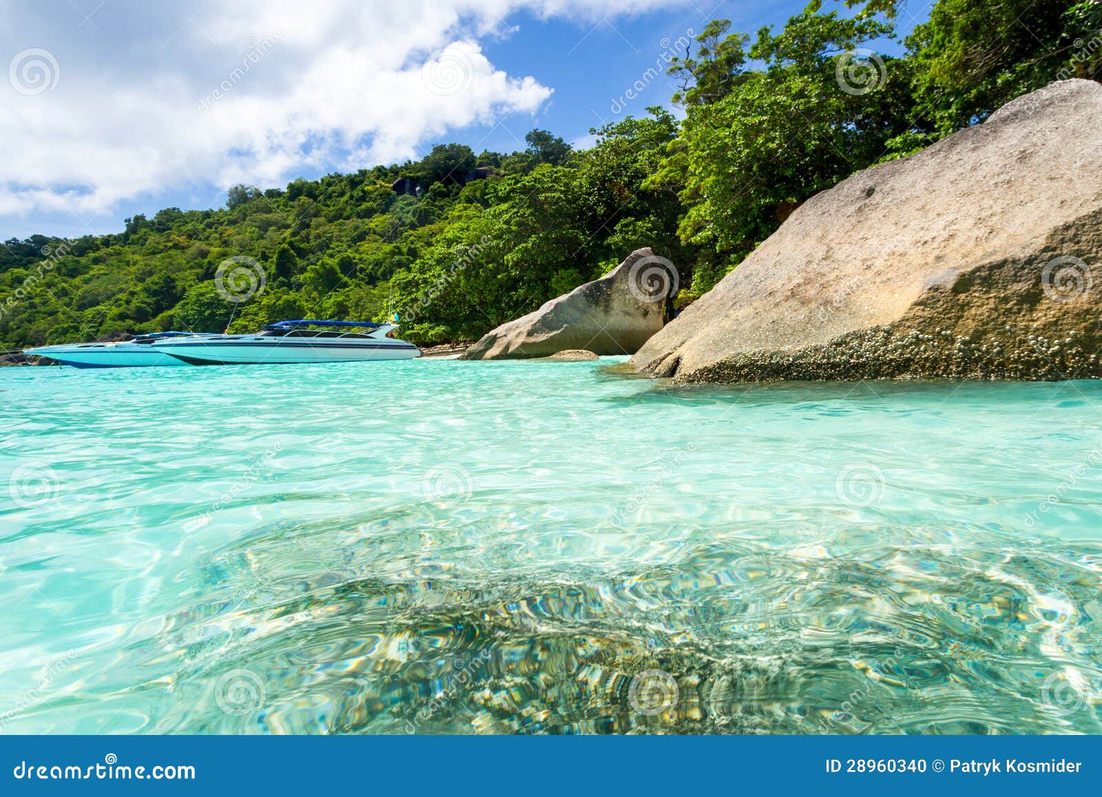 Turquoise Bay of Andaman Sea Stock Photo - Image of idyllic, atlantic ...