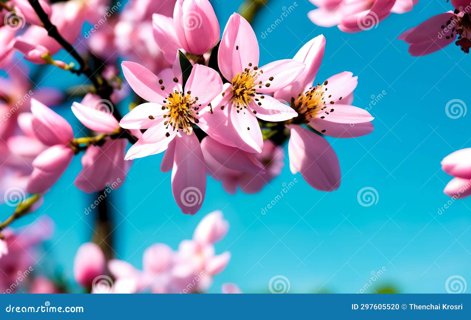 Turquoise Bloom Captivating Spring Petals Stock Illustration ...