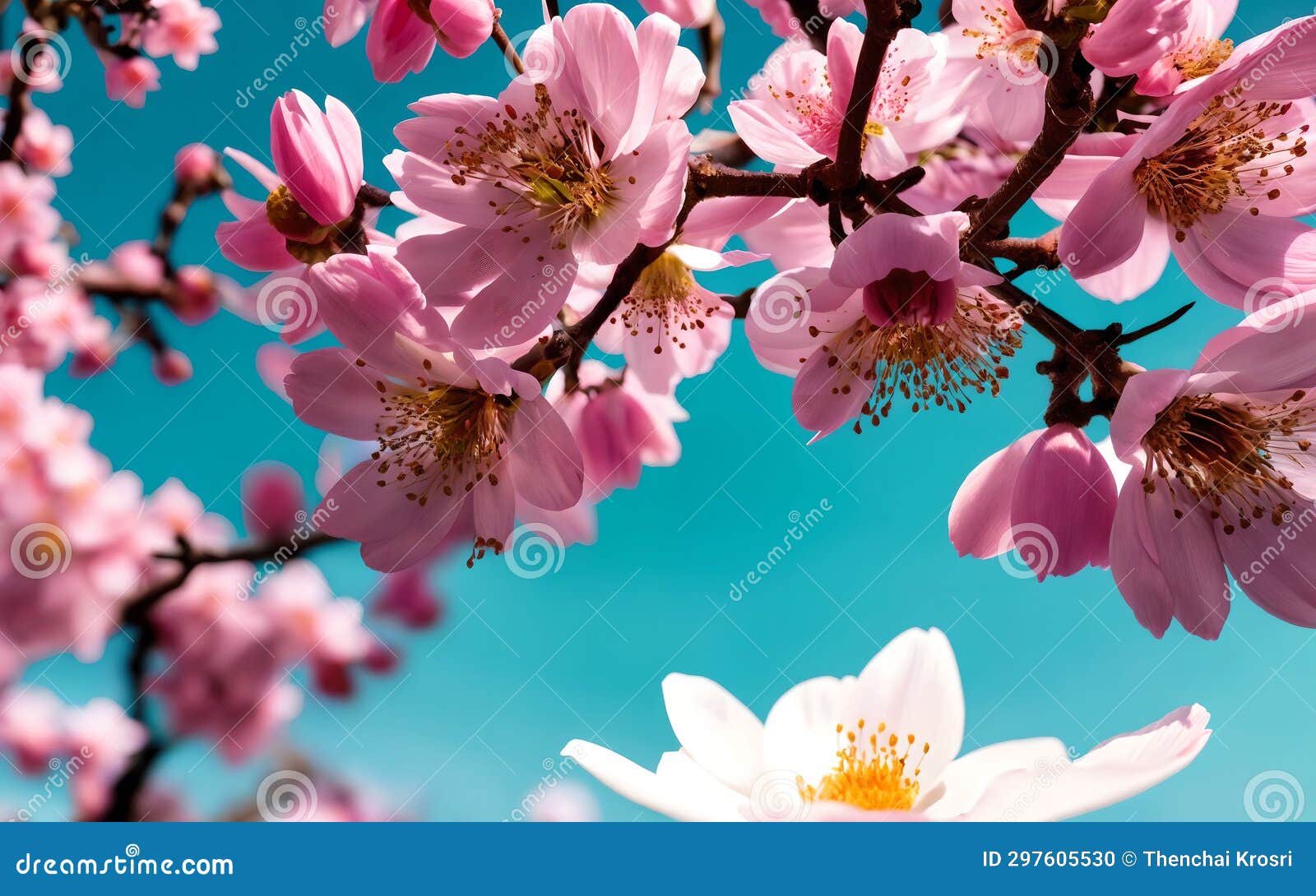 Turquoise Bloom Captivating Spring Petals Stock Illustration ...