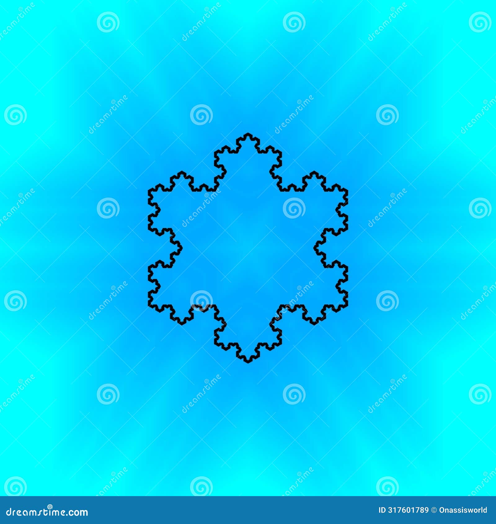 Turquoise Blue Abstract Background Burs Shapes Template Stock Image ...