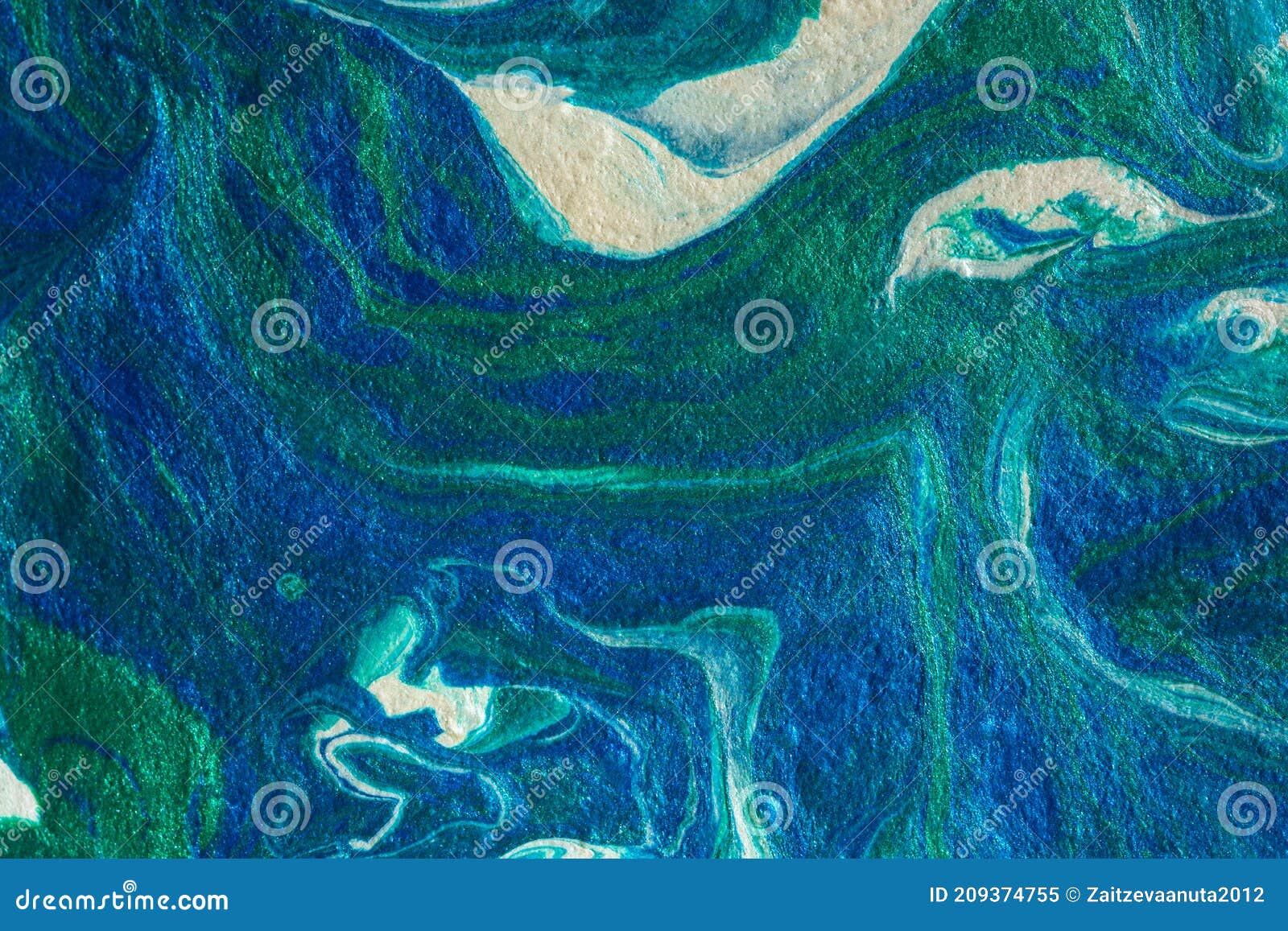 Turquoise Blue Abstract Background in the Technique of Fluid Art Stock ...