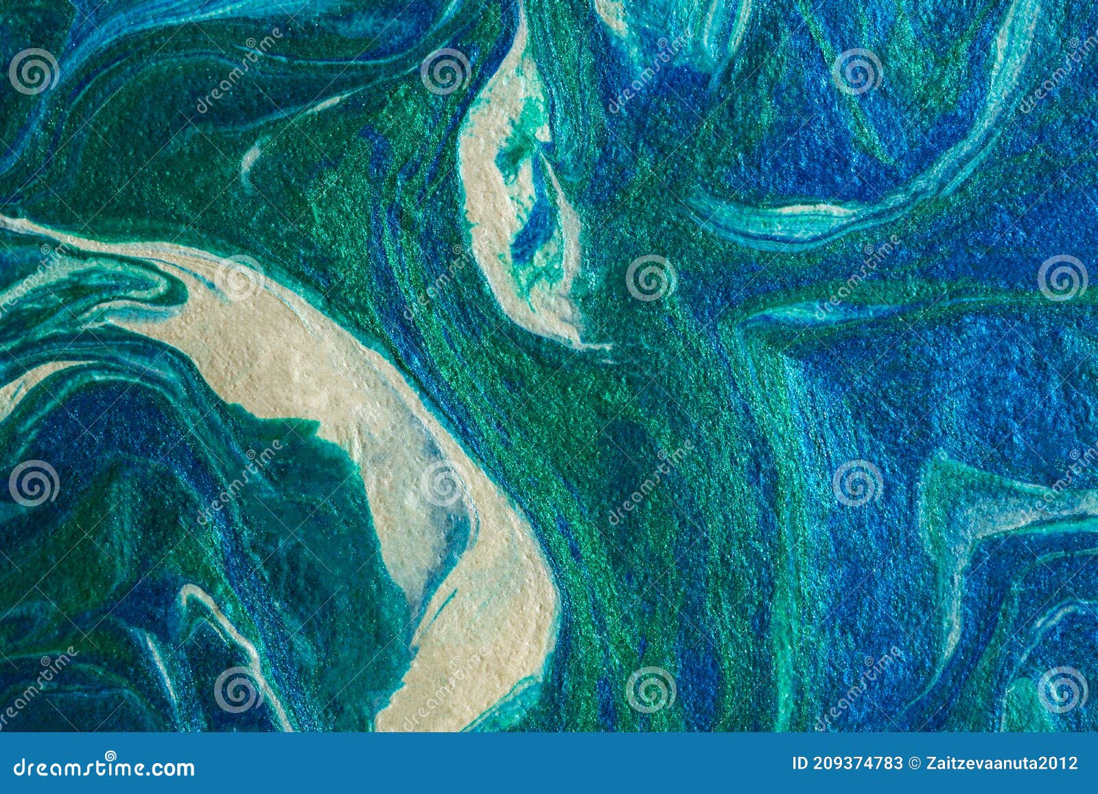 Turquoise Blue Abstract Background in the Technique of Fluid Art Stock ...