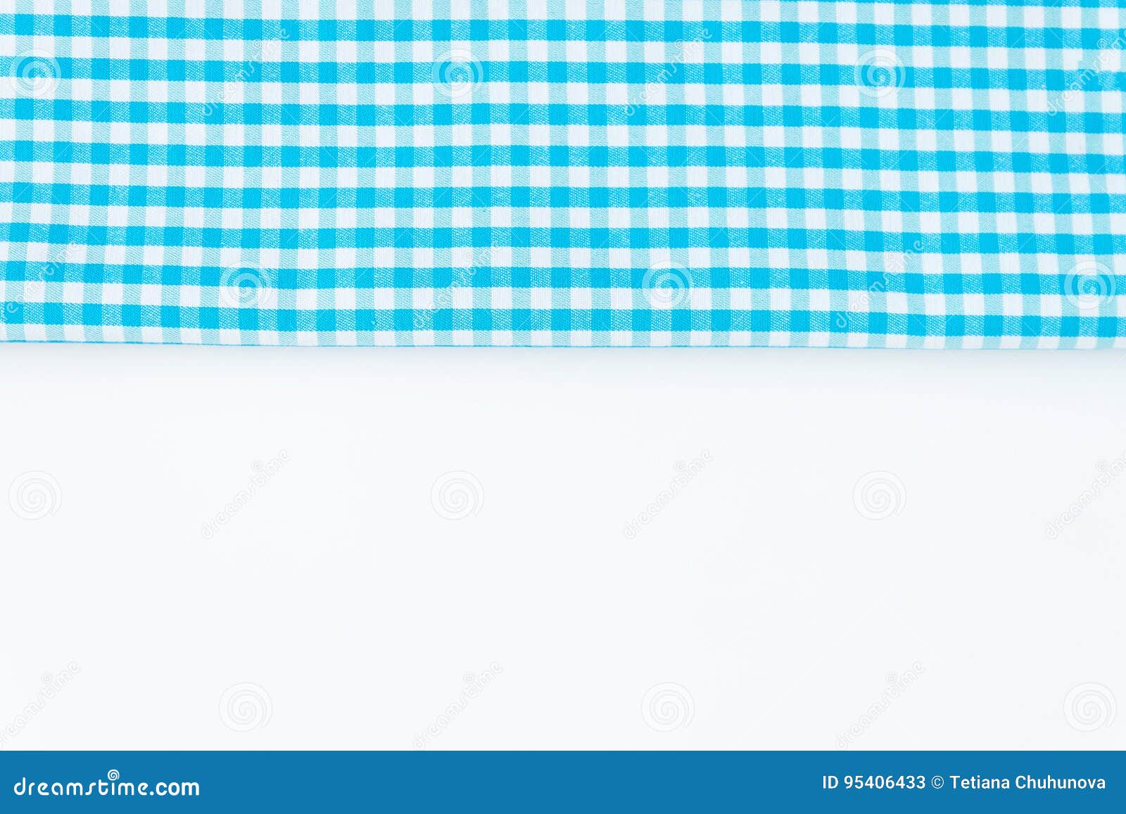 Turquoise, Blue Cloth, Kitchen Towel with Checkered Pattern, Iso Stock ...