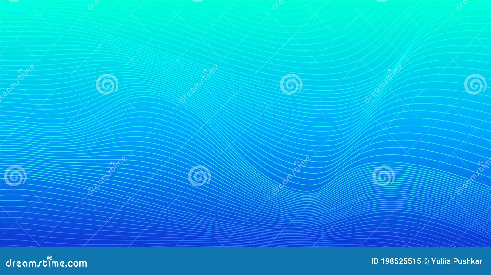 Turquoise Blue Gradient Abstract Vector Background with Dynamic Wavy ...