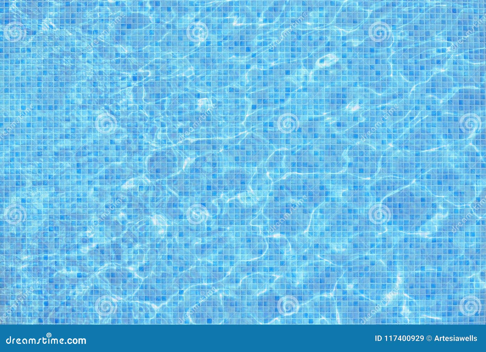 Turquoise Blue Mosaic Pool Water Surface Stock Image - Image of journey ...
