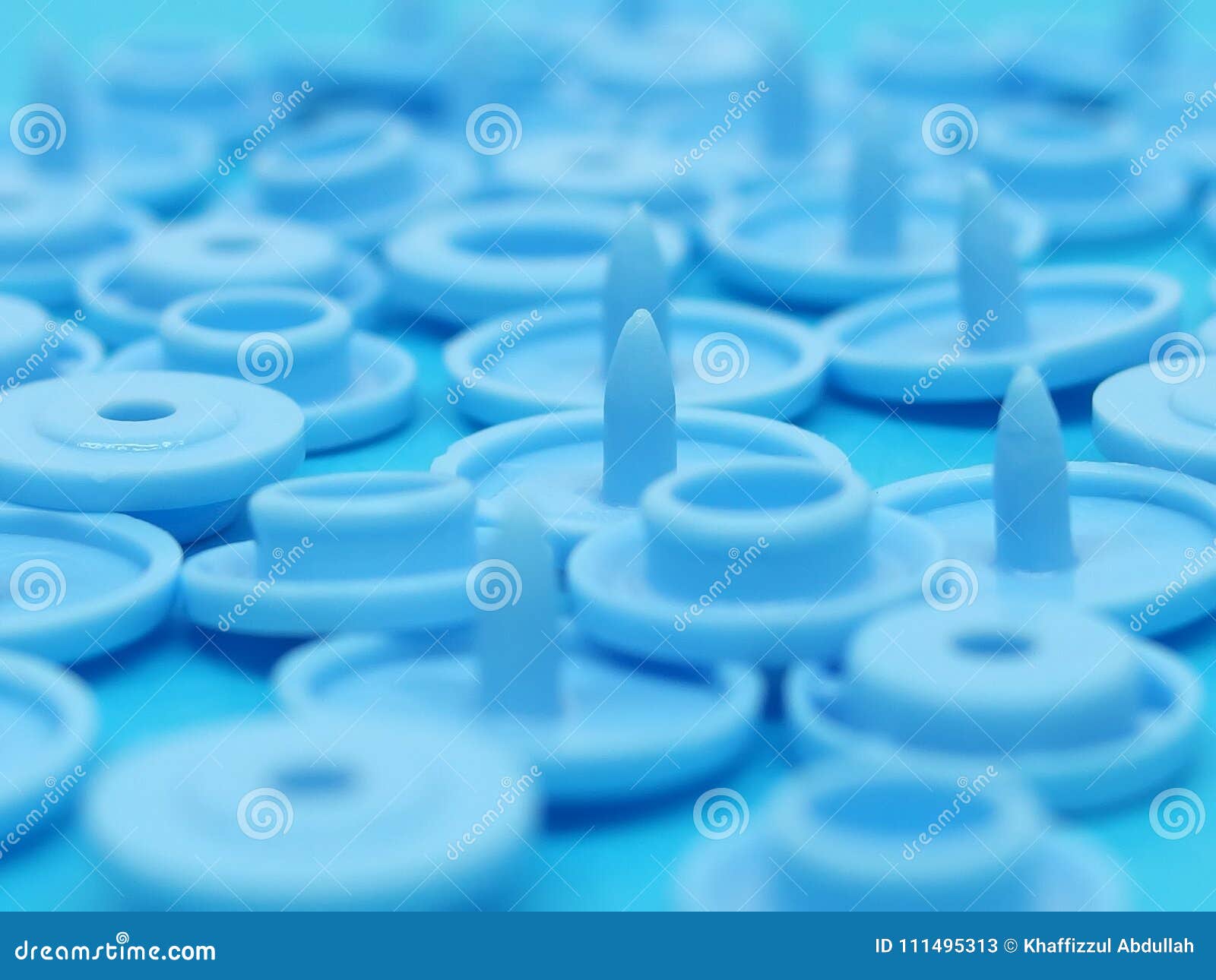 A Bunch of Blue Snap Buttons Stock Image - Image of snap, blue: 111495313