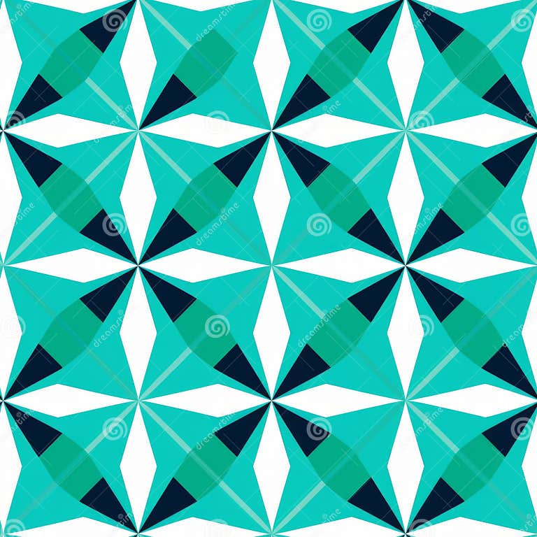Turquoise Blue Tile Pattern: Multifaceted Geometry with Precisionist ...