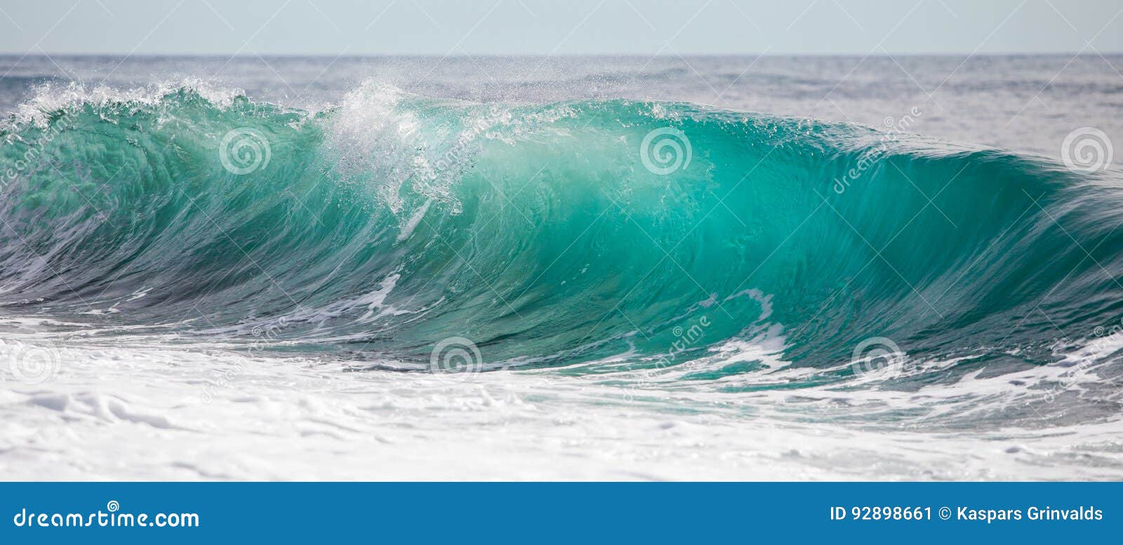Turquoise blue wave stock image. Image of rolling, splashing - 92898661