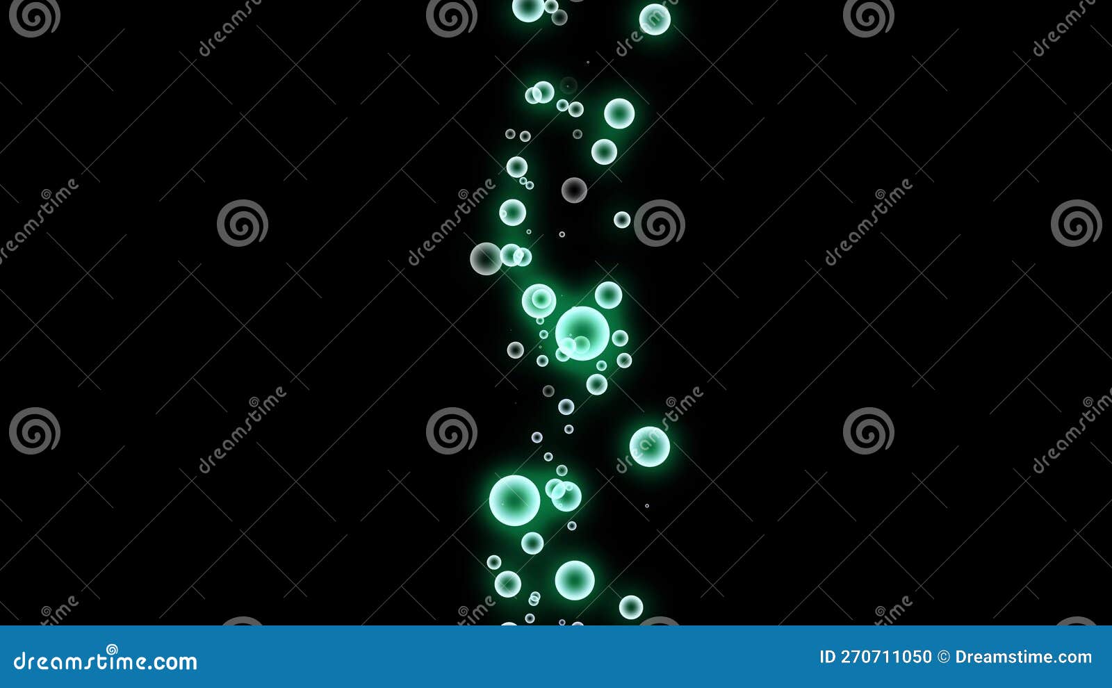 Turquoise Bubbles Splash Down at a Higher Rate. 3d Render. Blue Bubbles ...
