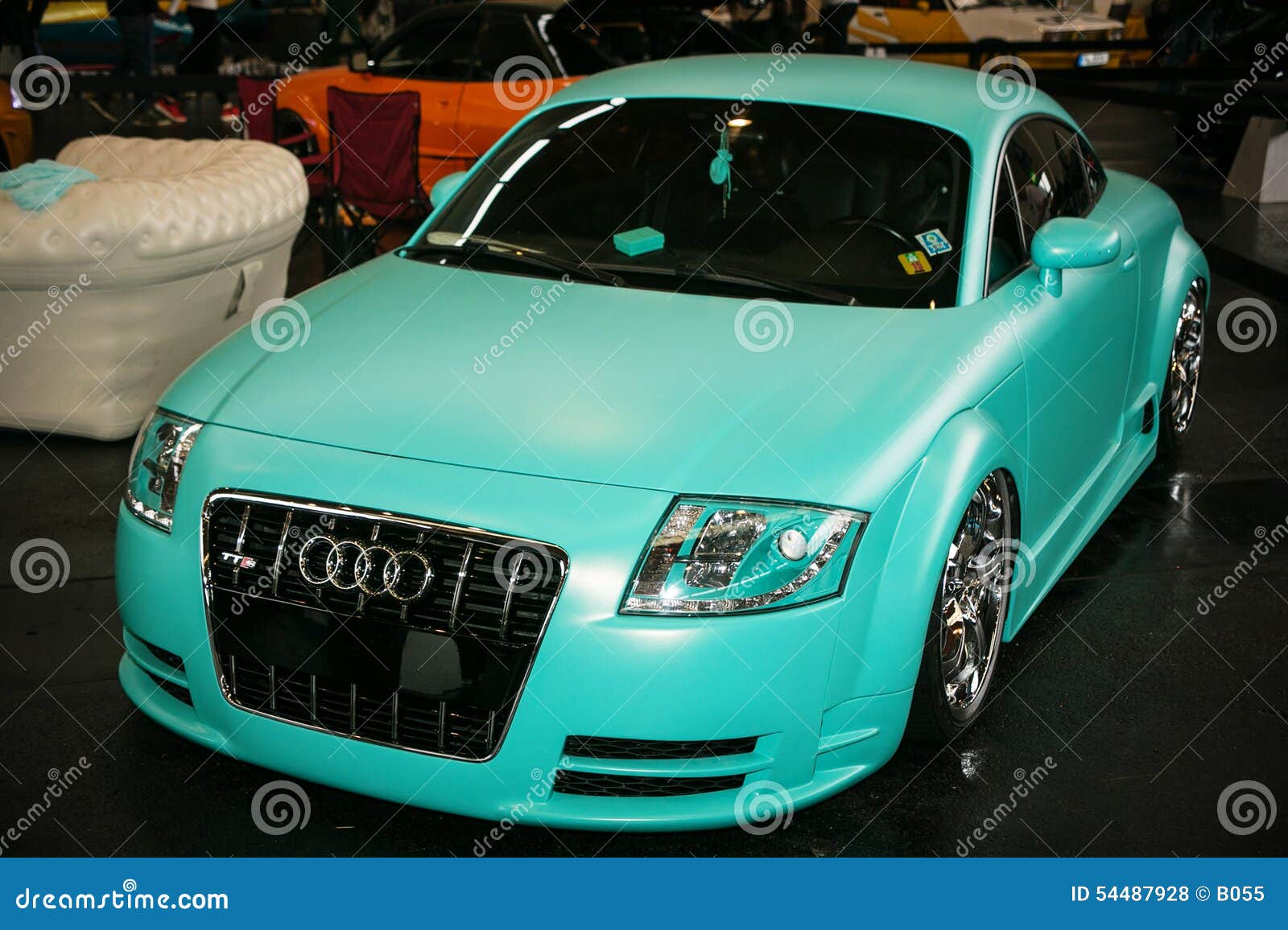 Turquoise Car editorial stock photo. Image of color, germany - 54487928