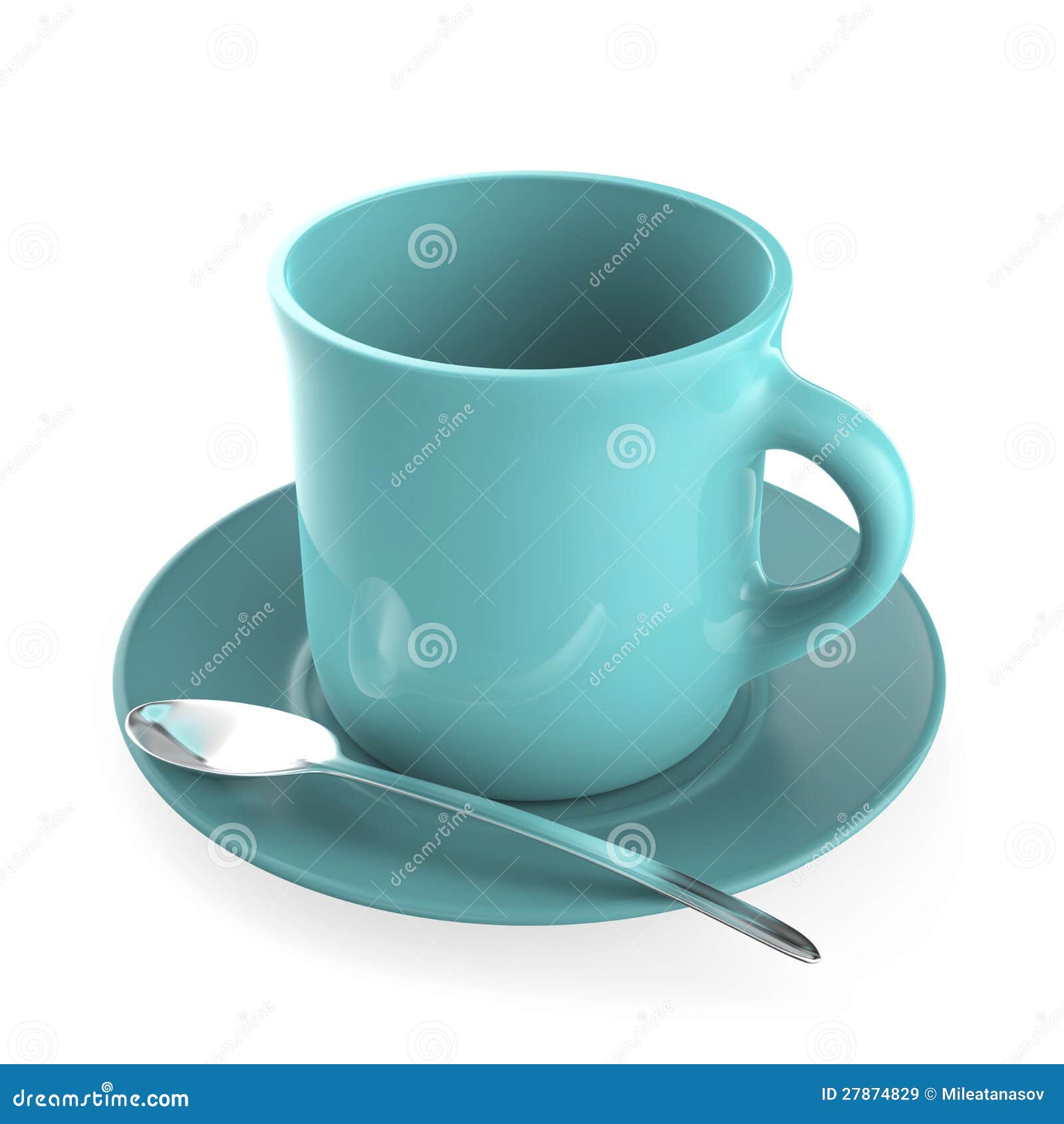 Turquoise coffee cup stock illustration. Illustration of caffeine ...