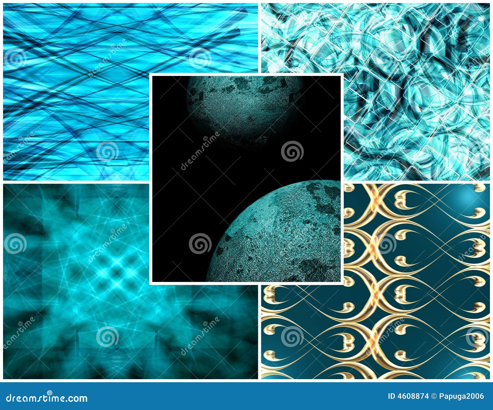 Turquoise collage stock illustration. Illustration of energy - 4608874