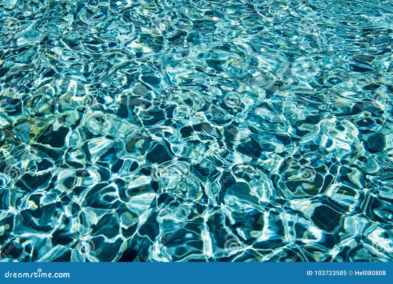 Turquoise Colored Pool Pattern with Bright and Dark Parts and Sun ...