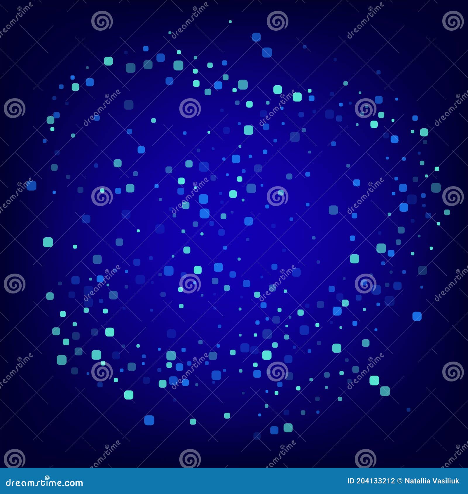 Turquoise Confetti Effect Blue Vector Background. Stock Vector ...