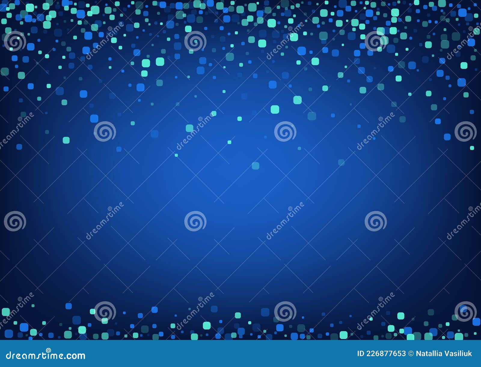 Turquoise Confetti Top Blue Vector Background Stock Illustration ...