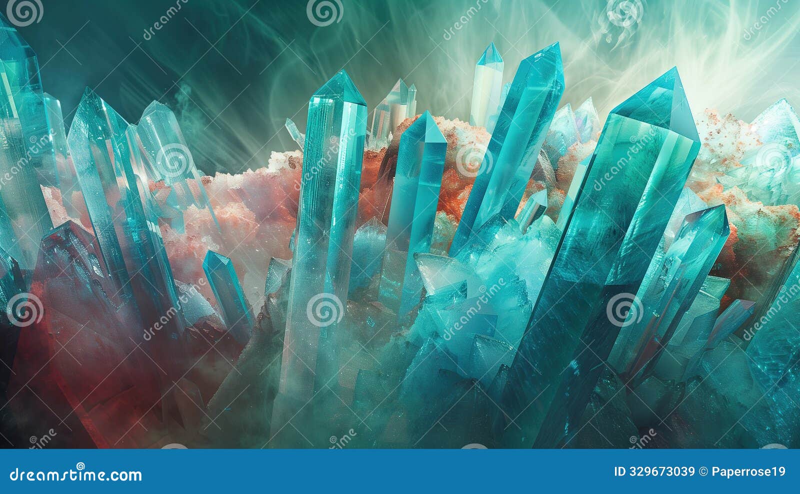 Turquoise Crystal Inclusion and Multiculturalism Concept Stock Image ...
