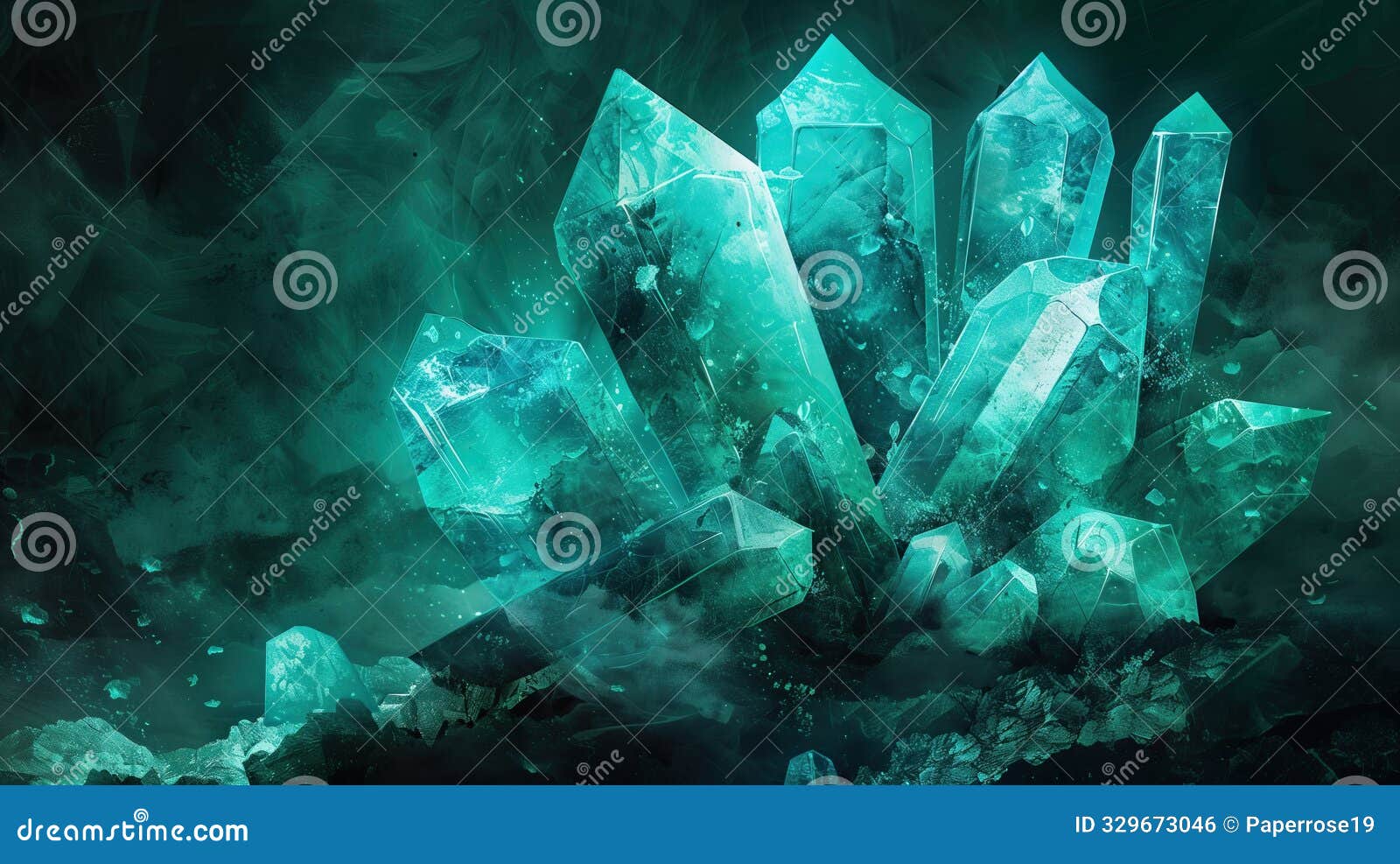 Turquoise Crystal Inclusion and Multiculturalism Concept Stock Photo ...