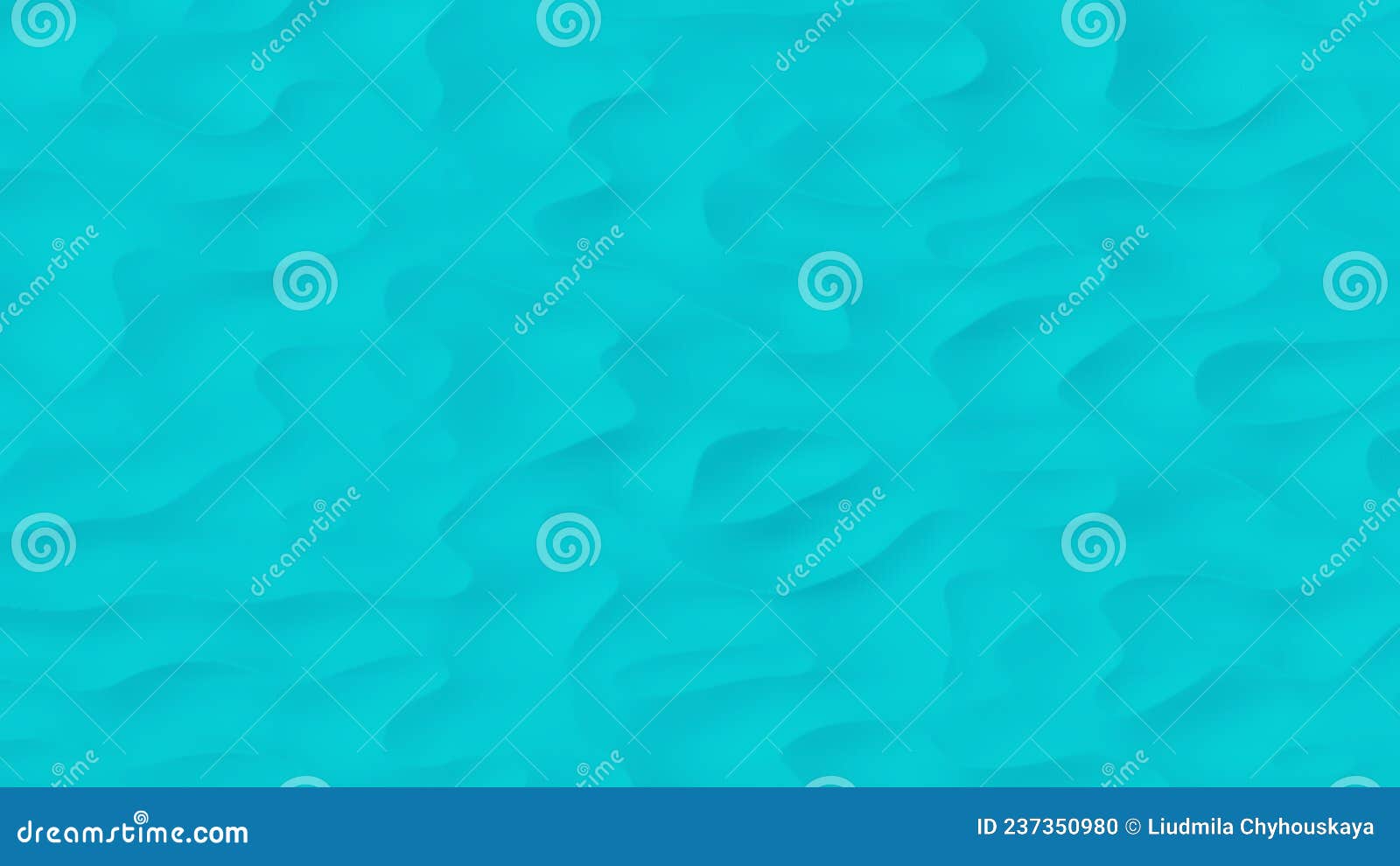 Turquoise Desert with Dunes. Beautiful Abstraction with Sinuous Smooth ...