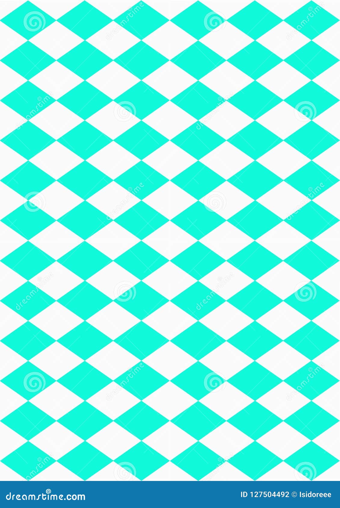 Turquoise Diamonds on a White Background. Stock Illustration ...