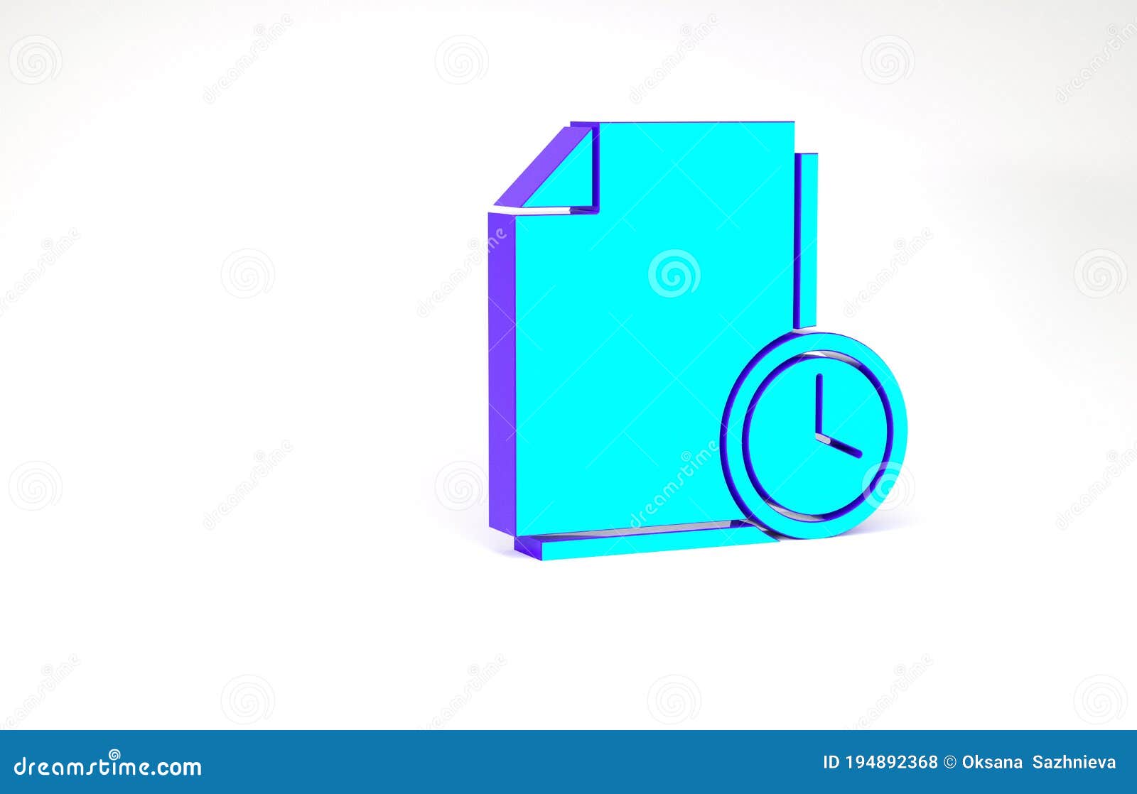 Turquoise Document Folder Icon Isolated On White Background. Accounting ...