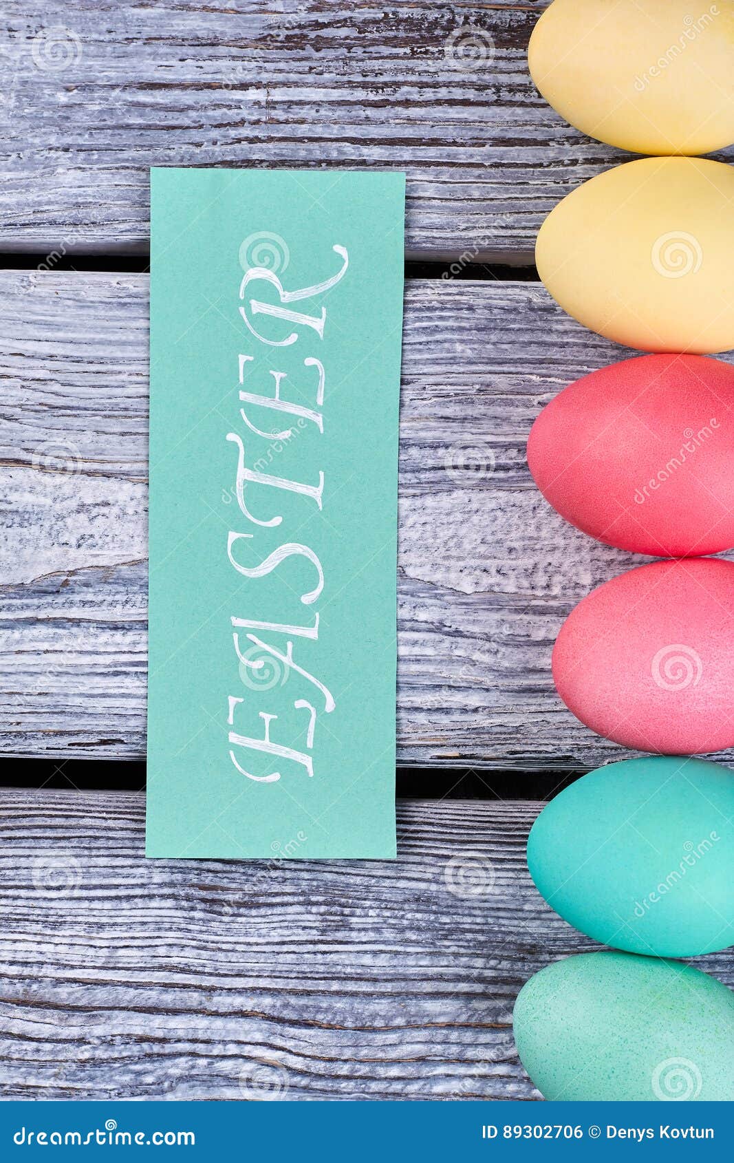 Turquoise Easter Card and Eggs. Stock Photo - Image of faith, food ...