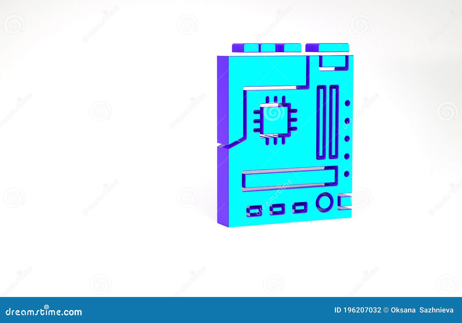 Turquoise Electronic Computer Components Motherboard Digital Chip ...