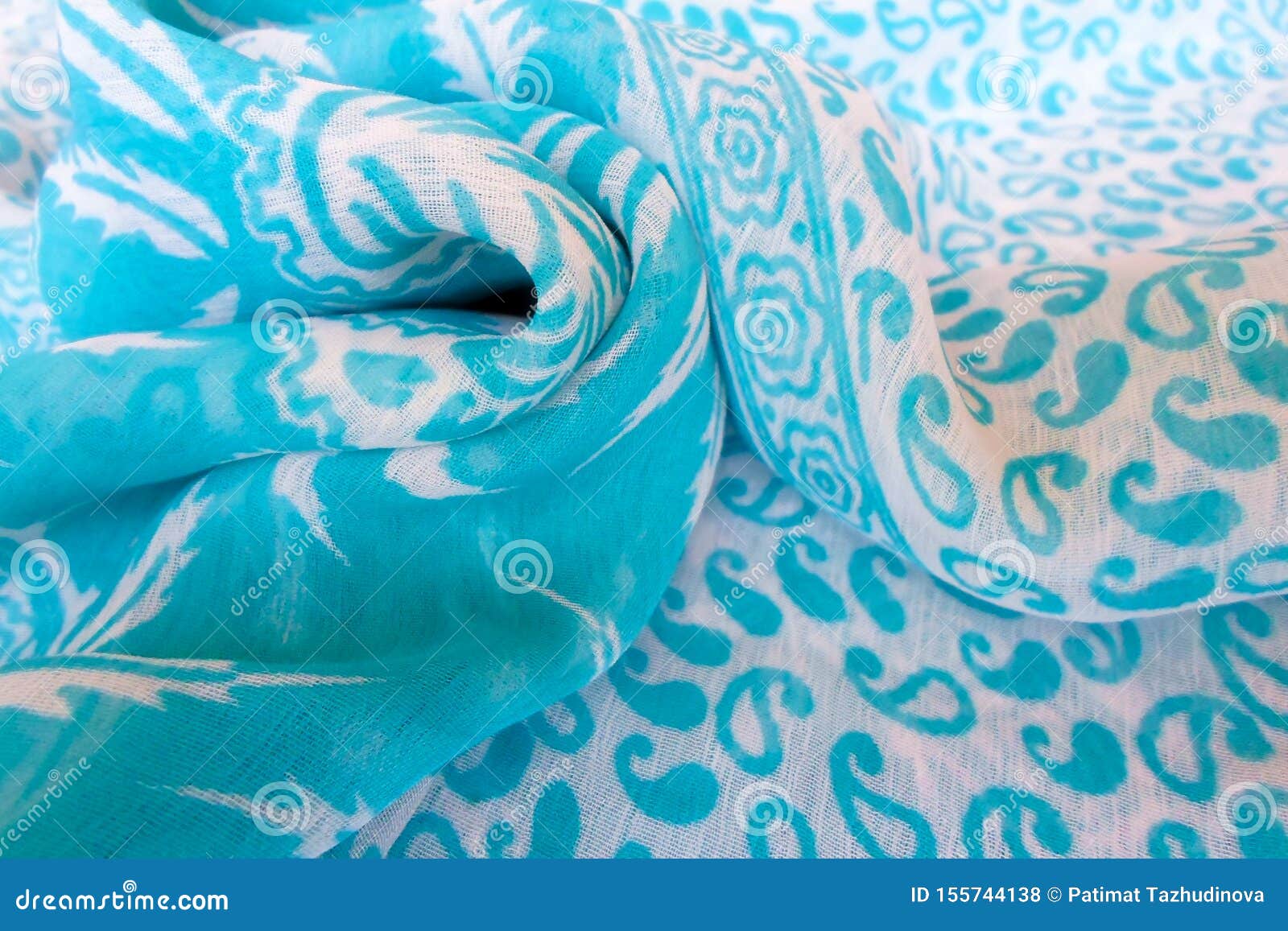Turquoise Fabric Texture. Textile Background. Cloth on Fabric Stock ...