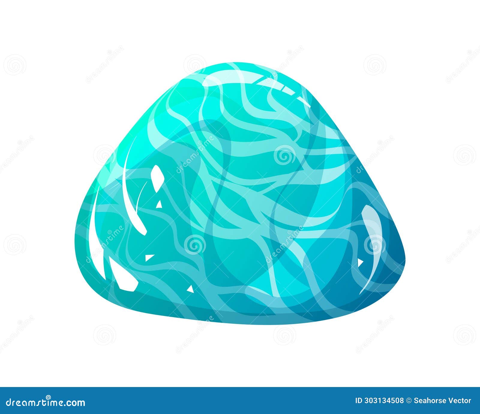 Turquoise Gemstone Vector Illustration with Vibrant Colors and Shiny ...