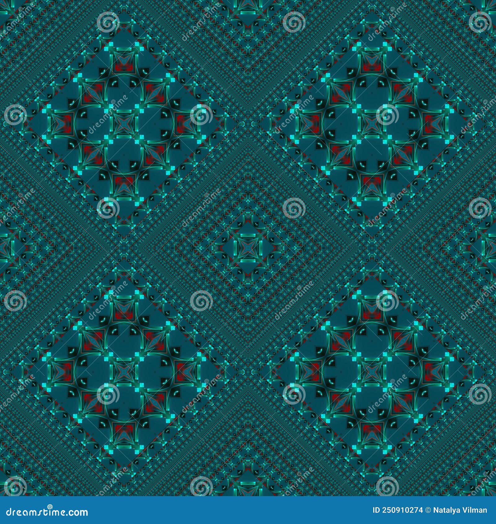 Turquoise Geometric Pattern. Trendy Repeating Texture for Design, Print ...
