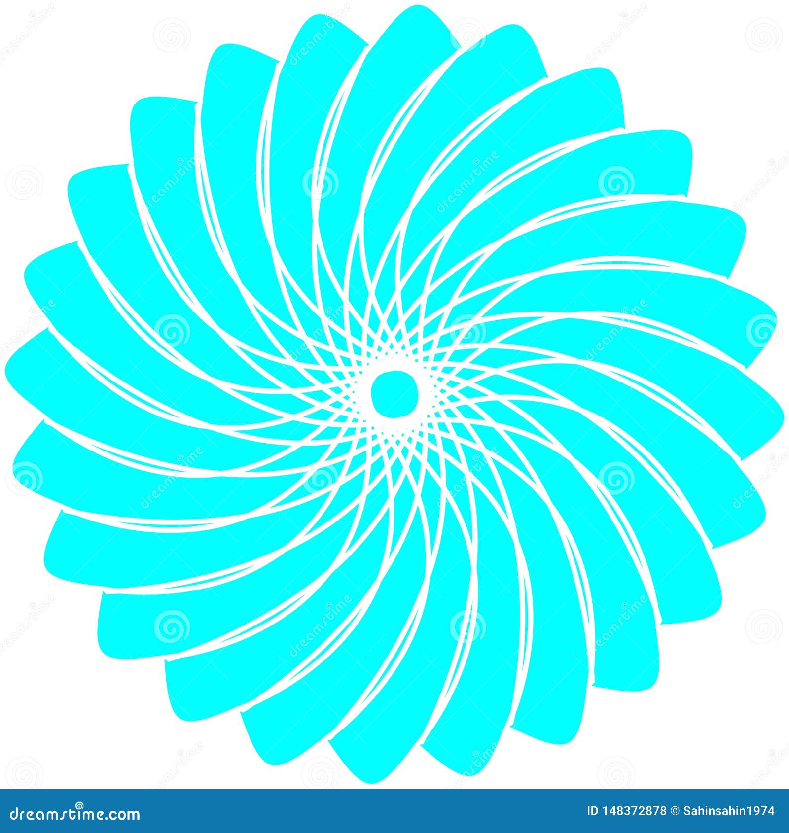 Turquoise Geometric Round Pattern Stock Vector - Illustration of ...