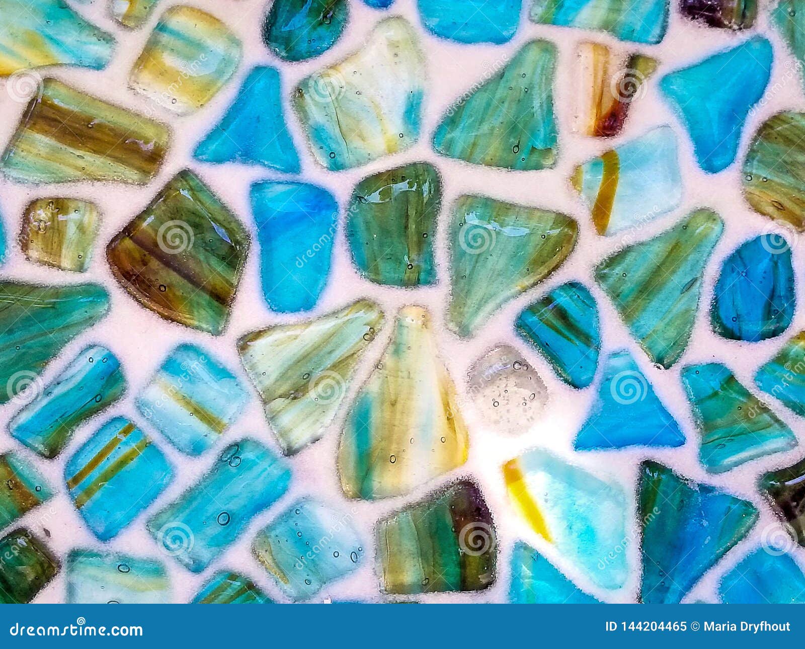 Turquoise Glass Stone Mosaic Stock Image - Image of glass, pattern ...