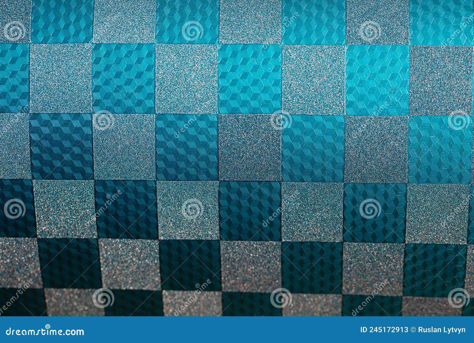 Turquoise Glossy Checkered Textured Background Editorial Stock Photo ...