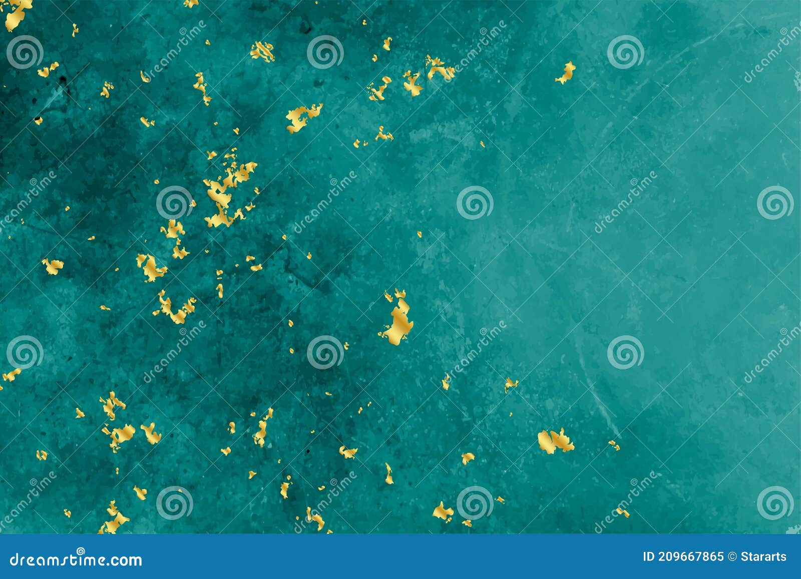 Turquoise and Gold Foil Texture Background Stock Vector - Illustration ...
