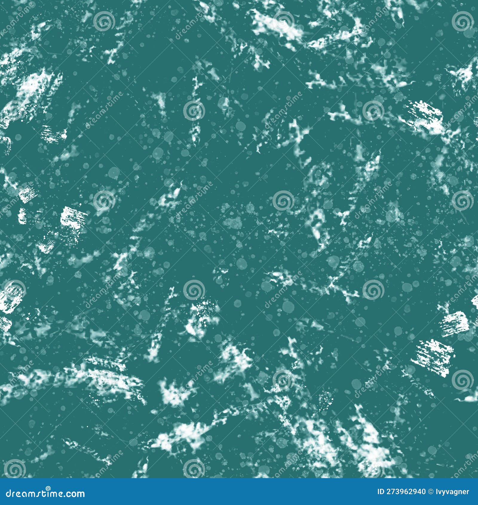 Turquoise Green Abstract Background. Seamless Texture with White Paint ...