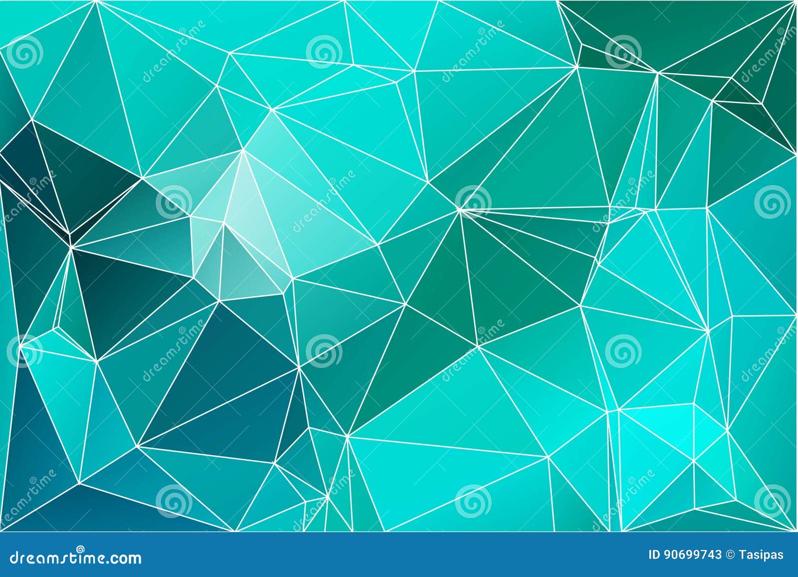 Turquoise Green Geometric Background with Mesh. Stock Vector ...